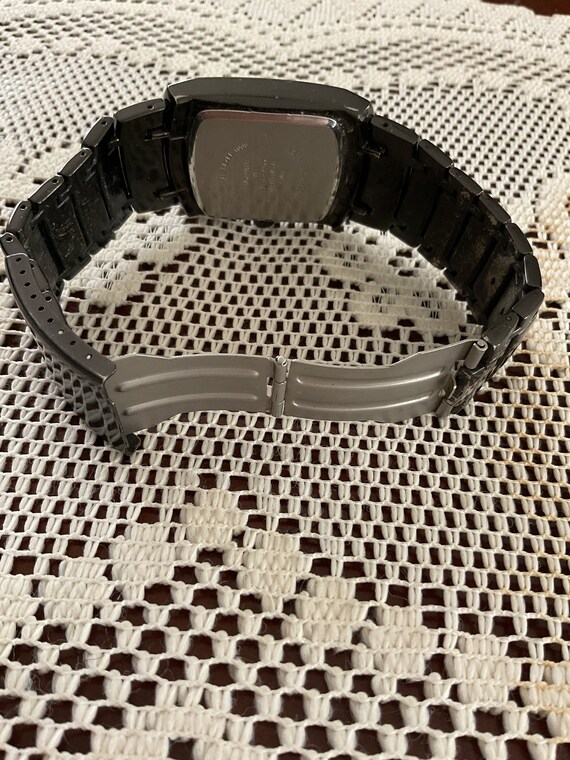 Men’s Diamond Dial Stainless Steel Quartz Watch - Gem