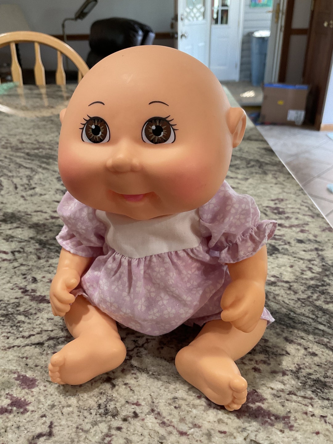 Cabbage Patch Kids CPK Preemie Hard Plastic Doll With NO Hair, Blue ...