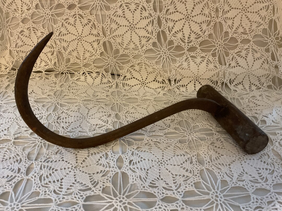 Vintage Mid Century Hay Bale Hook Farm Collectible Primitive Hand Tool ...