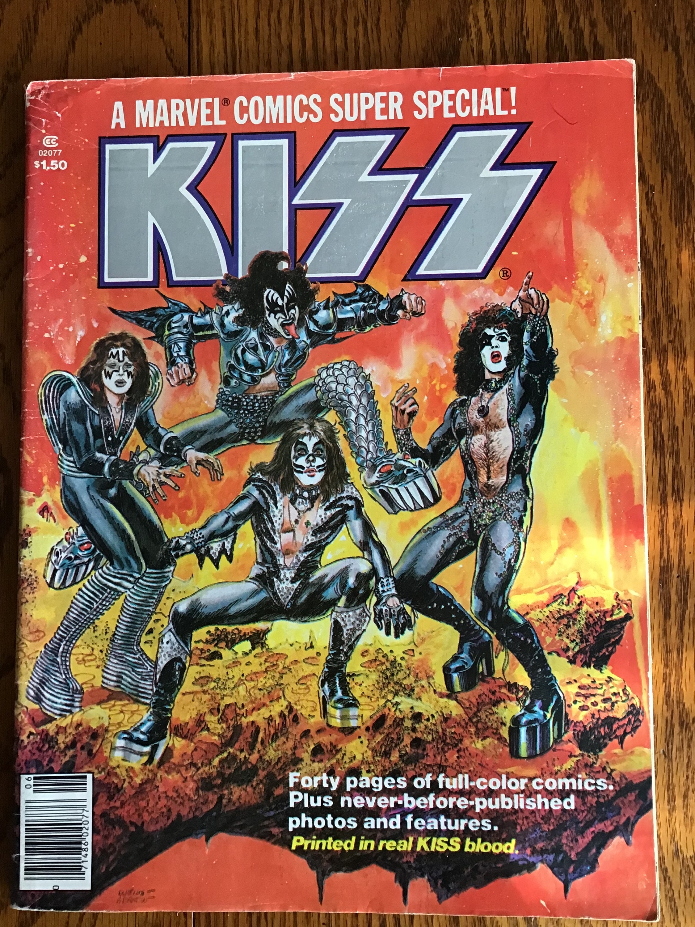 1977 KISS Marvel Comics Super Special 1-printed With Real KISS Blood - Etsy
