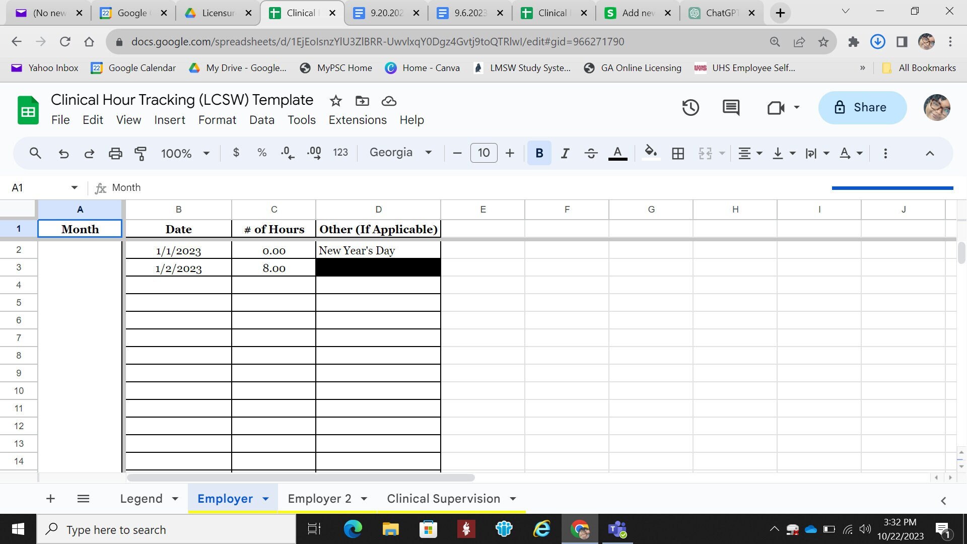 LCSW Clinical Hours Documentation Tool - Etsy