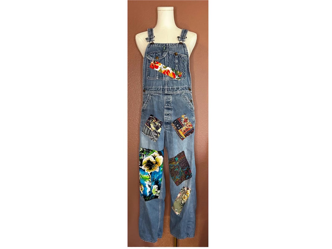 Upcycled Patched Vintage Key Imperial Denim Overalls - Etsy