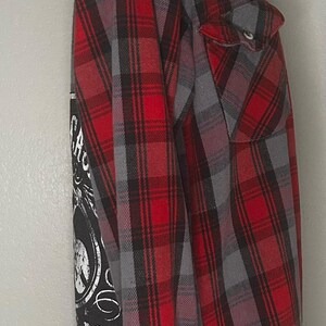 Vintage Codet Johnny Cash 'man in Black' Red & Grey Plaid Flannel Shirt ...