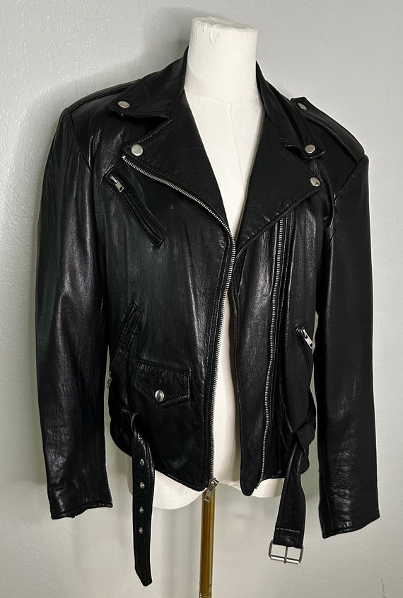 Vintage Motorcycle Jacket, Leather Motorcycle Jacket,… - Gem