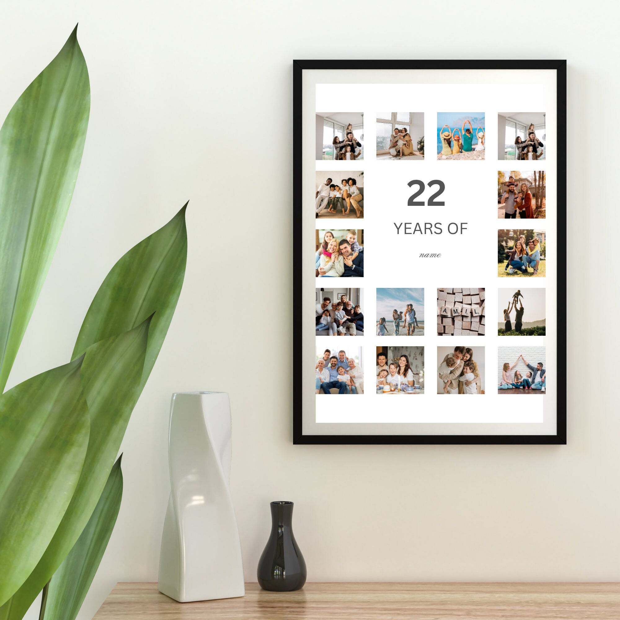 Anniversary Digital Gift,birthday Photo Collage,birthday Photo Collage ...