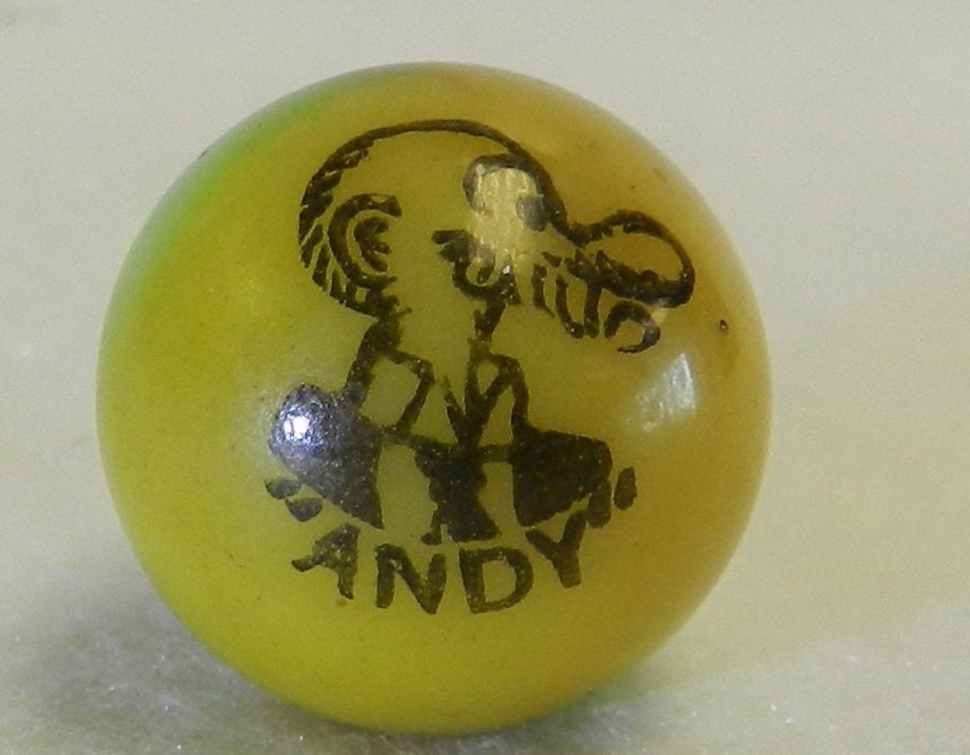 Vintage Peltier Glass Comic or Picture Marble Andy - Etsy