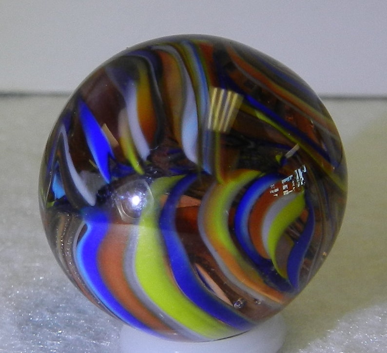 Keith Baker Handmade Contemporary Art Glass Marble With A Little Lutz ...