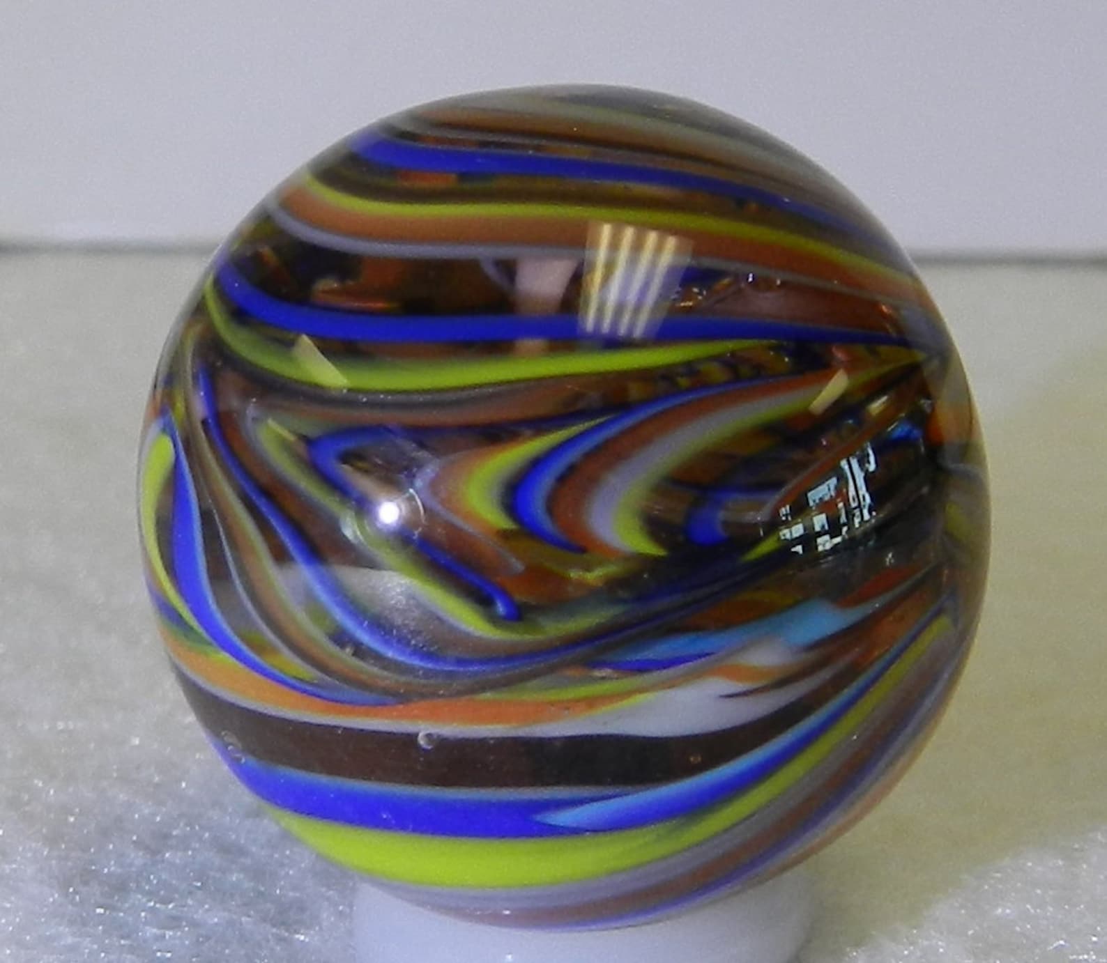 Keith Baker Handmade Contemporary Art Glass Marble With A Little Lutz ...