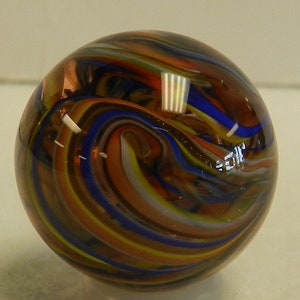 Keith Baker Handmade Contemporary Art Glass Marble With A Little Lutz ...