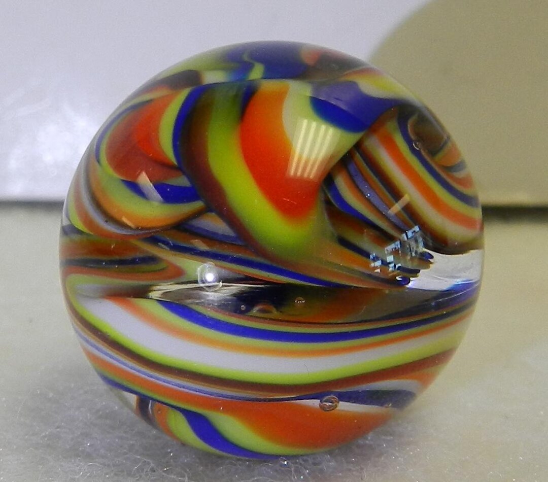 Colorful Keith Baker Handmade Contemporary Marble .92 Inches Mint - Etsy