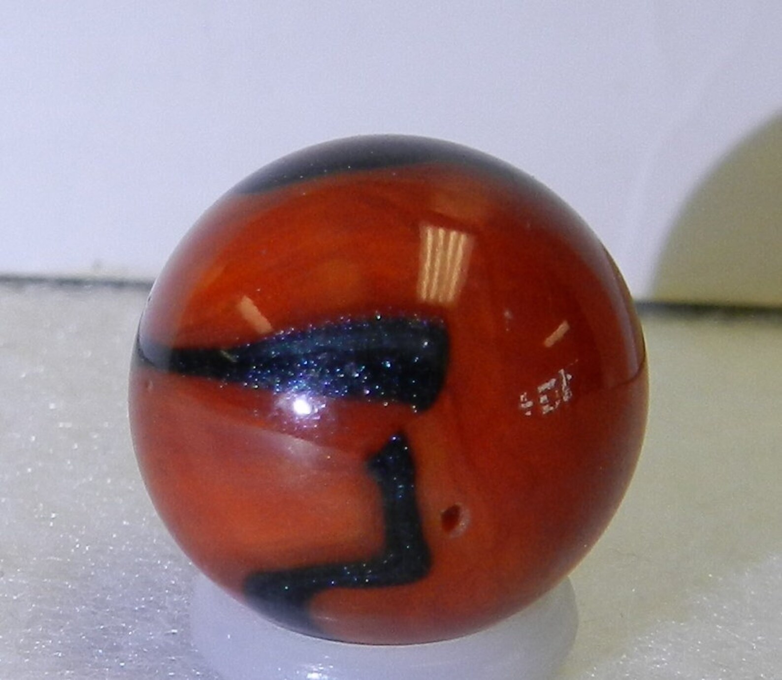 Nice Vintage Peltier Glass National Line Rainbo Tiger Marble With ...