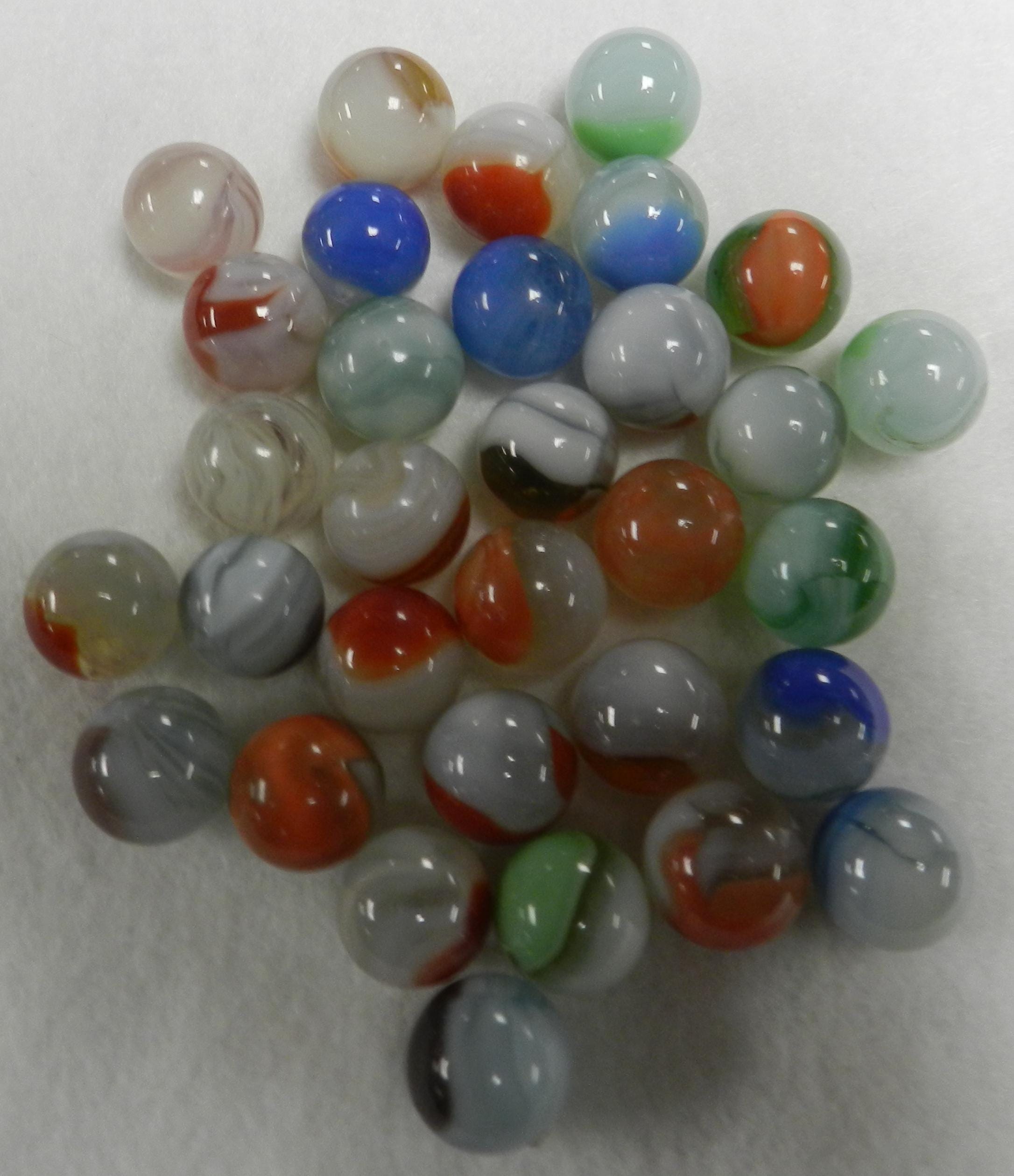 Vintage Group or Bulk Lot of 30 Vitro Agate Marbles .58 to .63 Inches ...