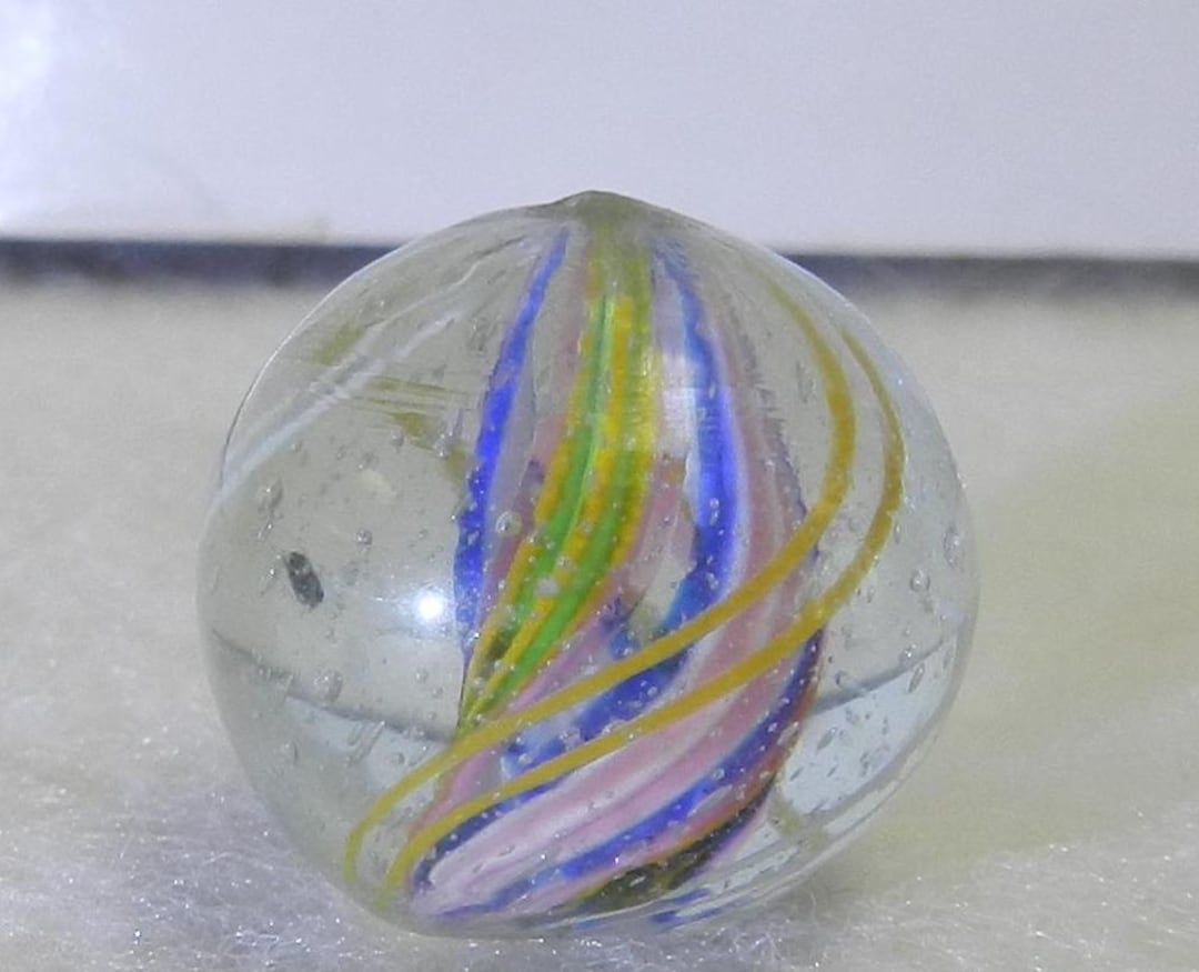 Vintage German Handmade Divided Ribbon Swirl Marble .67 Inches *mint ...