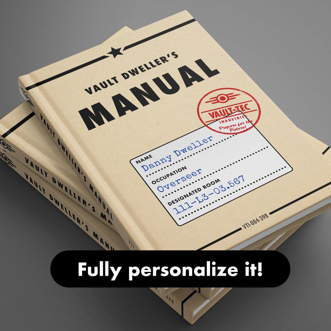 Personalized Fallout Notebook. Customizable Vault Dweller's Manual ...