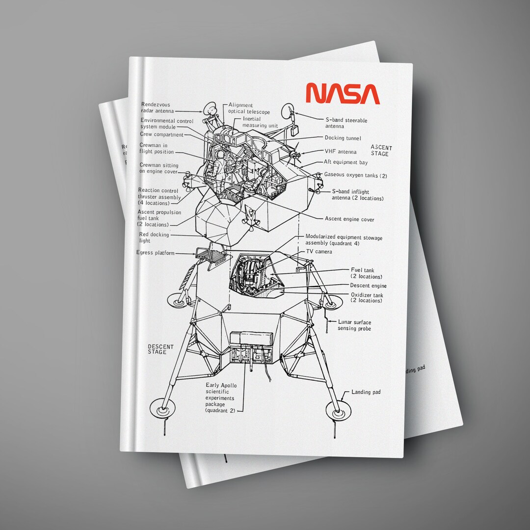 Apollo 11 Lunar Module Schema Notebook. 150 Pages. Nasa Notebook ...
