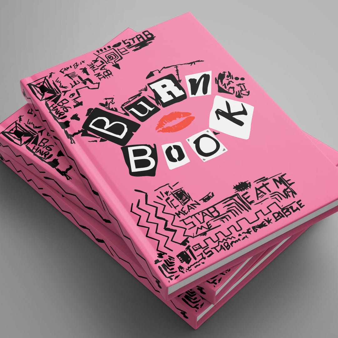 Burn Book From Mean Girls. Notebook or Journal With Empty Pages. Mean ...