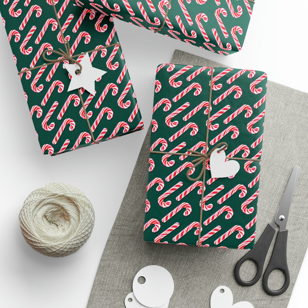 Christmas Peppermint Wrapping Paper Roll - Etsy