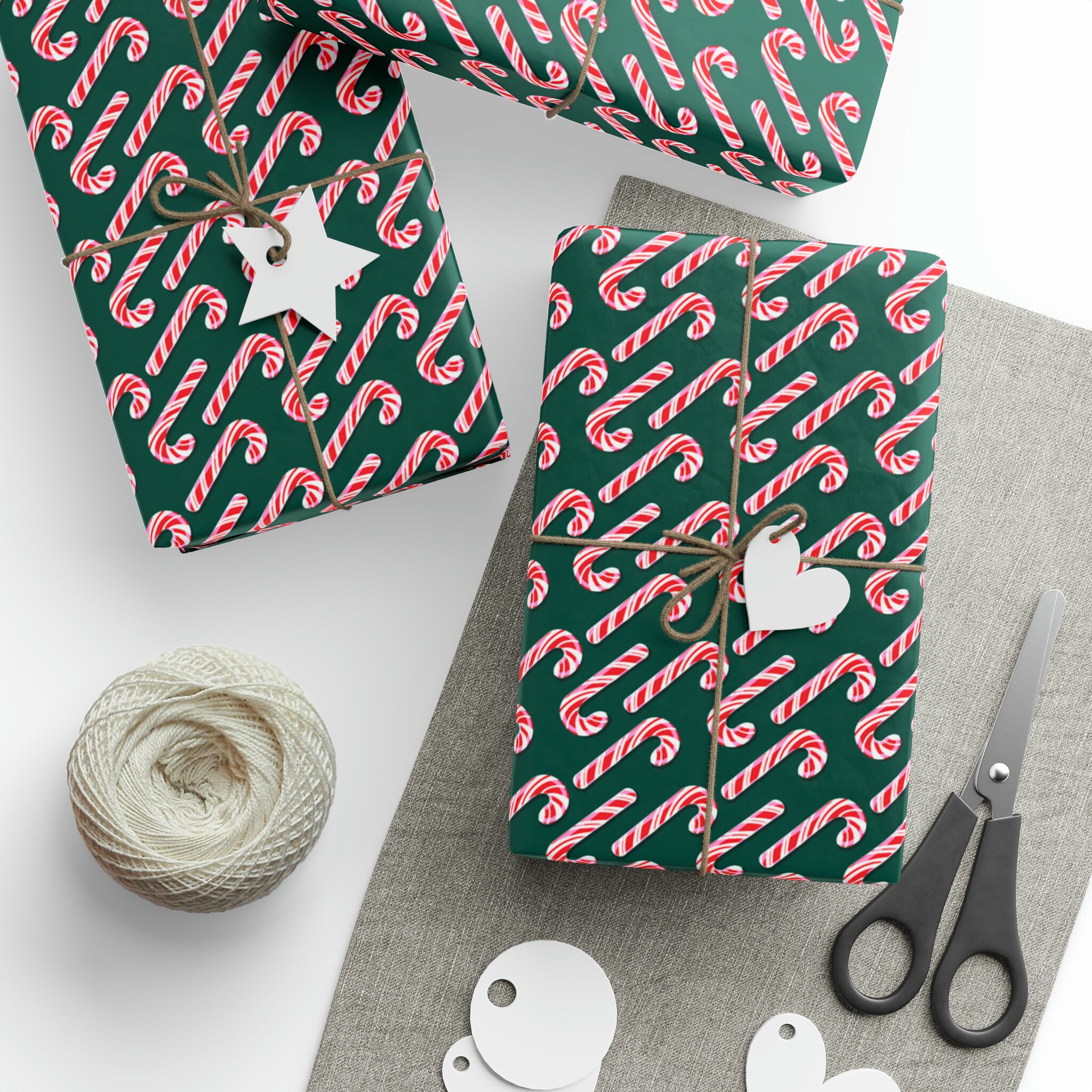 Christmas Peppermint Wrapping Paper Roll - Etsy