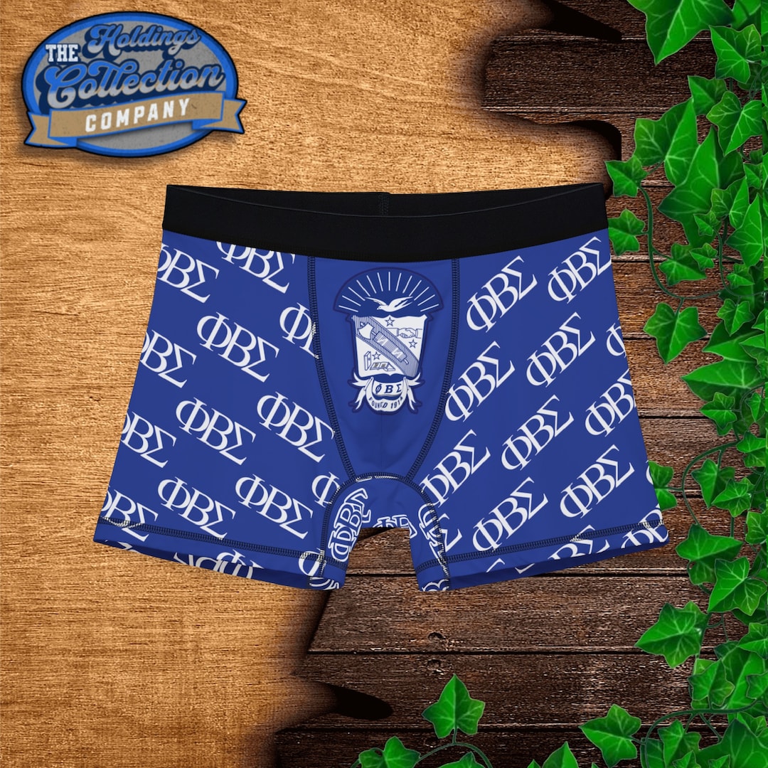 Phi Beta Sigma Men's Boxers Blue Greek Letter Underwear for Sigmas ...