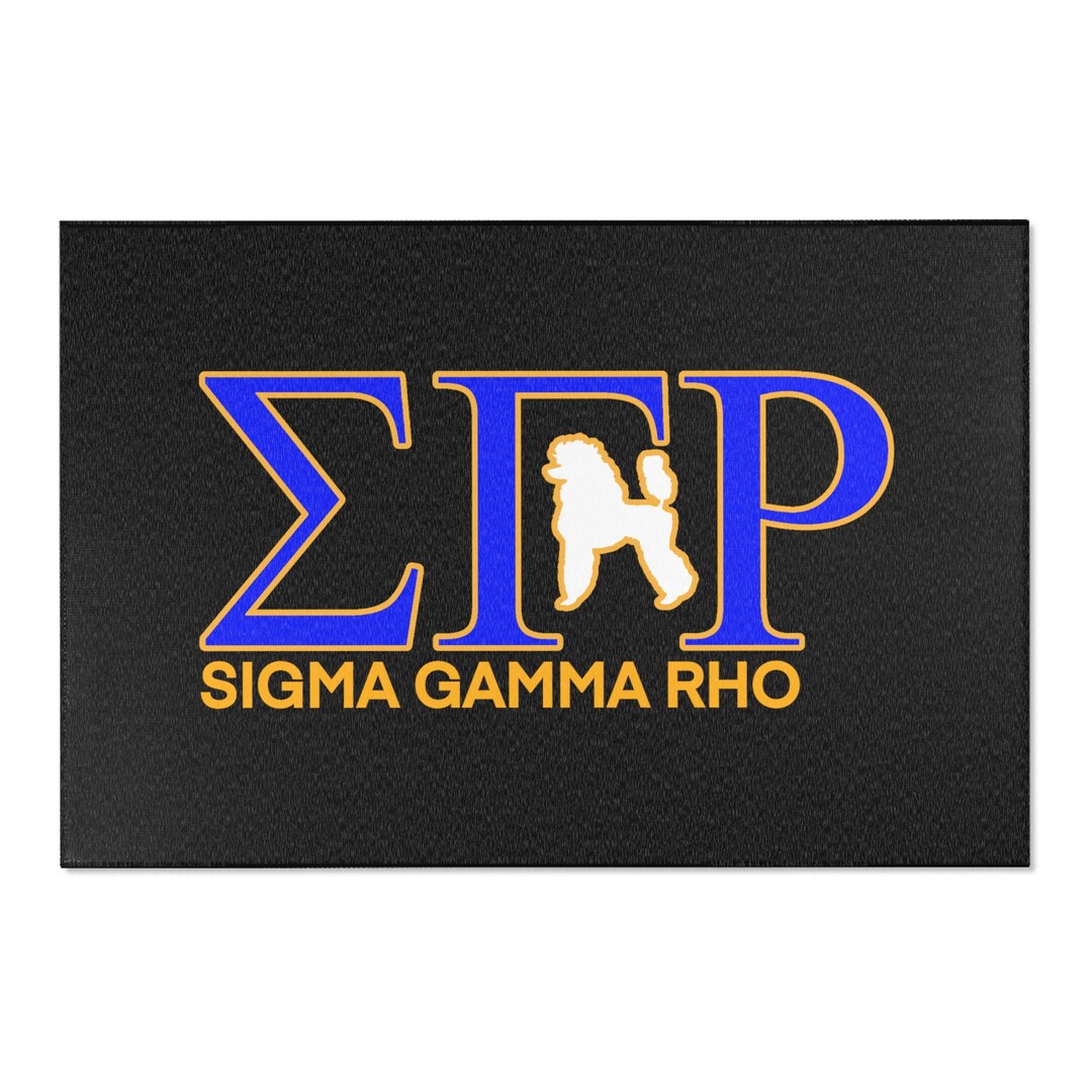 Sigma Gamma Rho Shield Area Rug Blue Rug, Customized Greek Letters ...