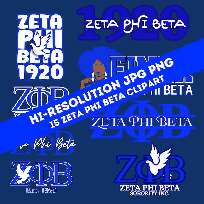 Zeta Phi Beta Sorority SVG PNG JPG 15 Original Files of Zeta Greek ...