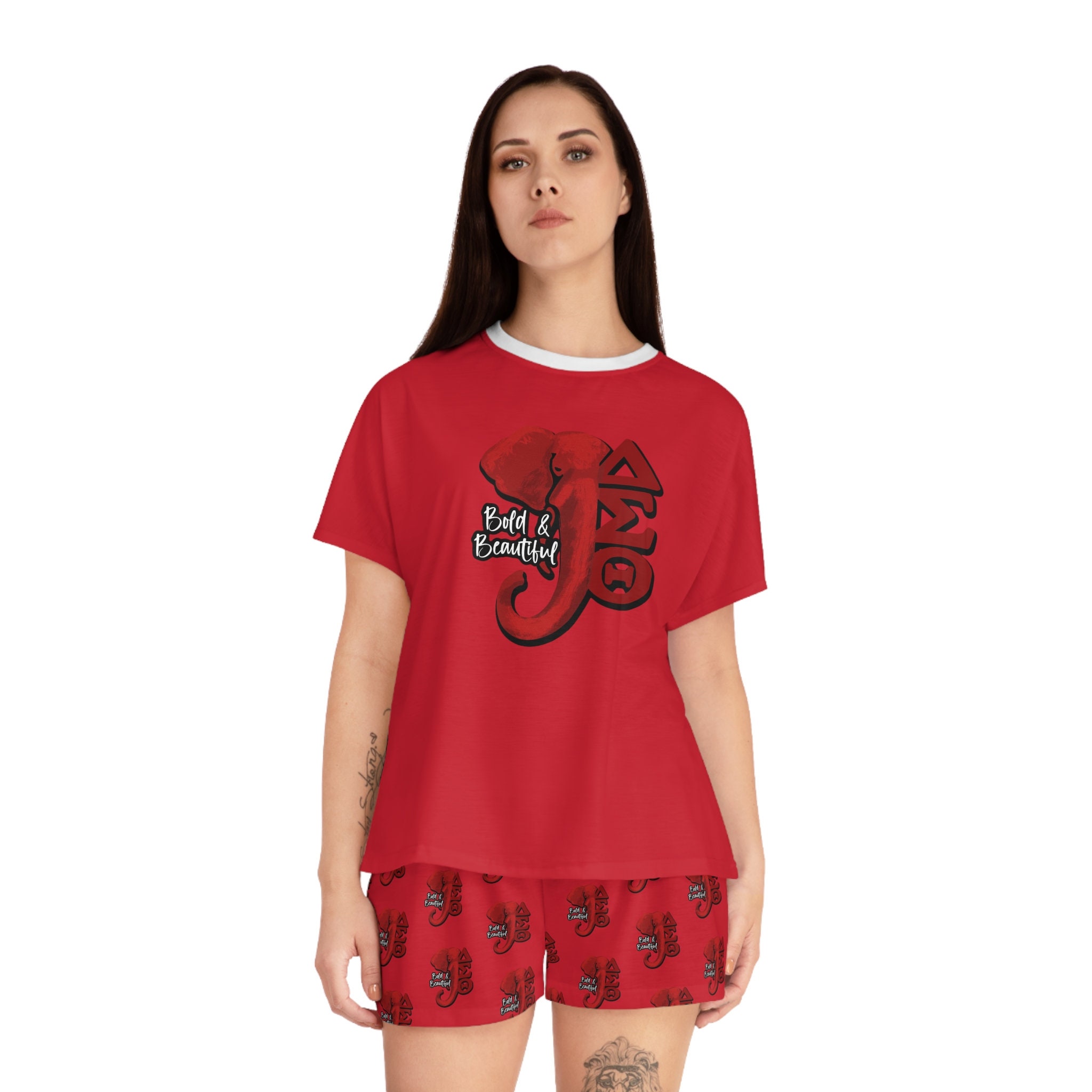 Delta Sigma Theta Short Pajama Set: Comfy Lounge Sorority Sleepwear ...