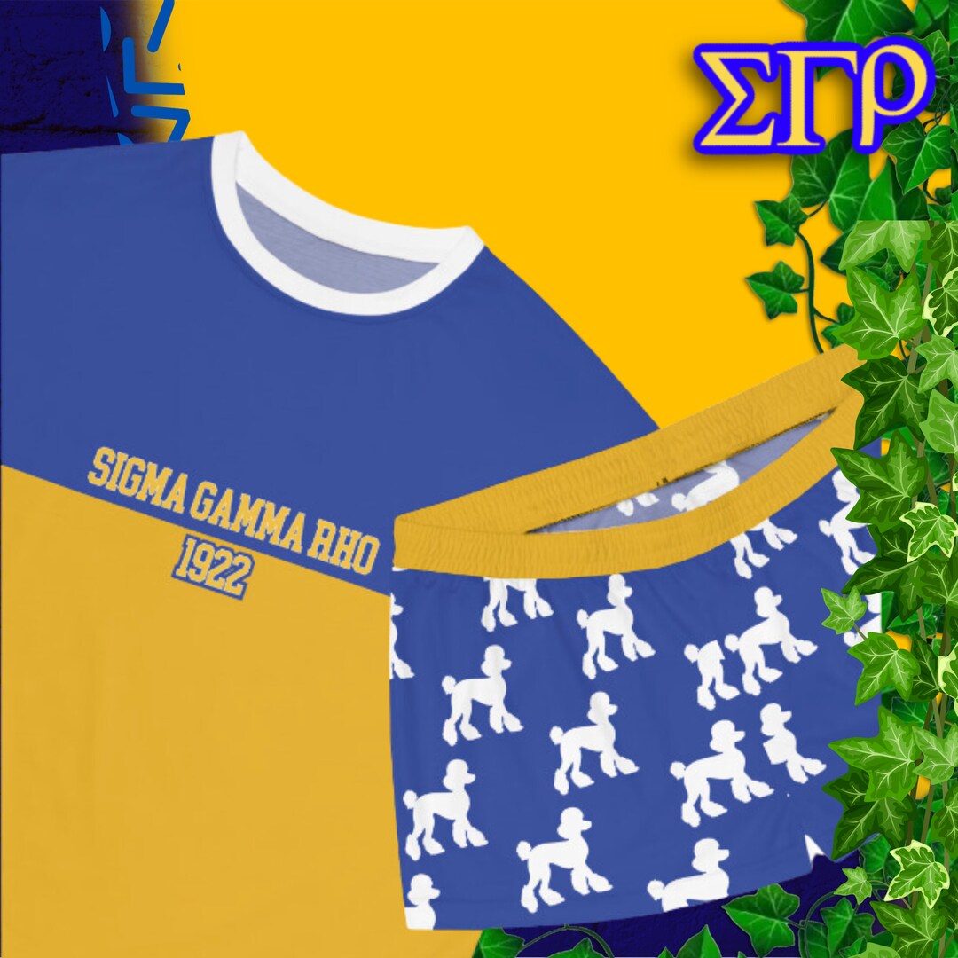Sgrho Sorority Short Pajama Set Comfortable College Loungewear, Sgrho ...