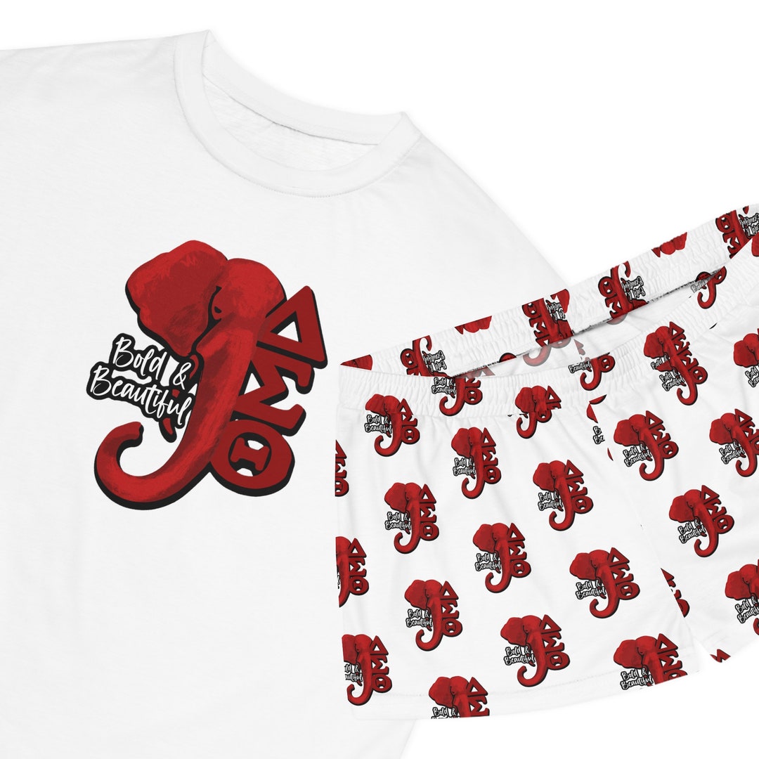 Delta Short Pajamas Set Lounge & Sleep Pants, Delta Gifts, Sorority ...