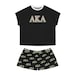 AKA Sorority Pajama Short Set Alpha Kappa Alpha Greek Letter Print ...