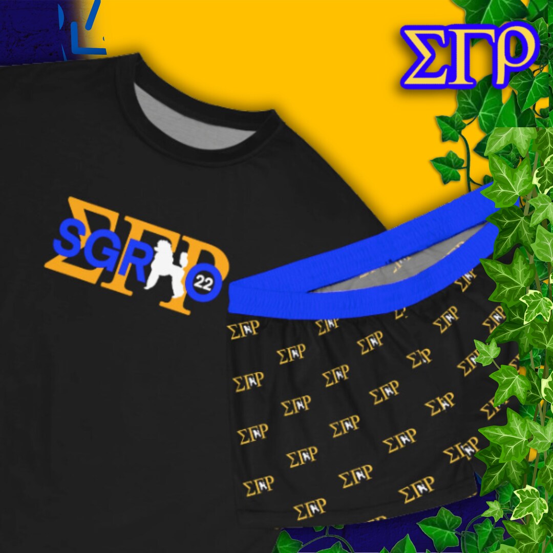 Sgrho Sorority Short Pajama Set Comfortable College Loungewear, Sgrho ...