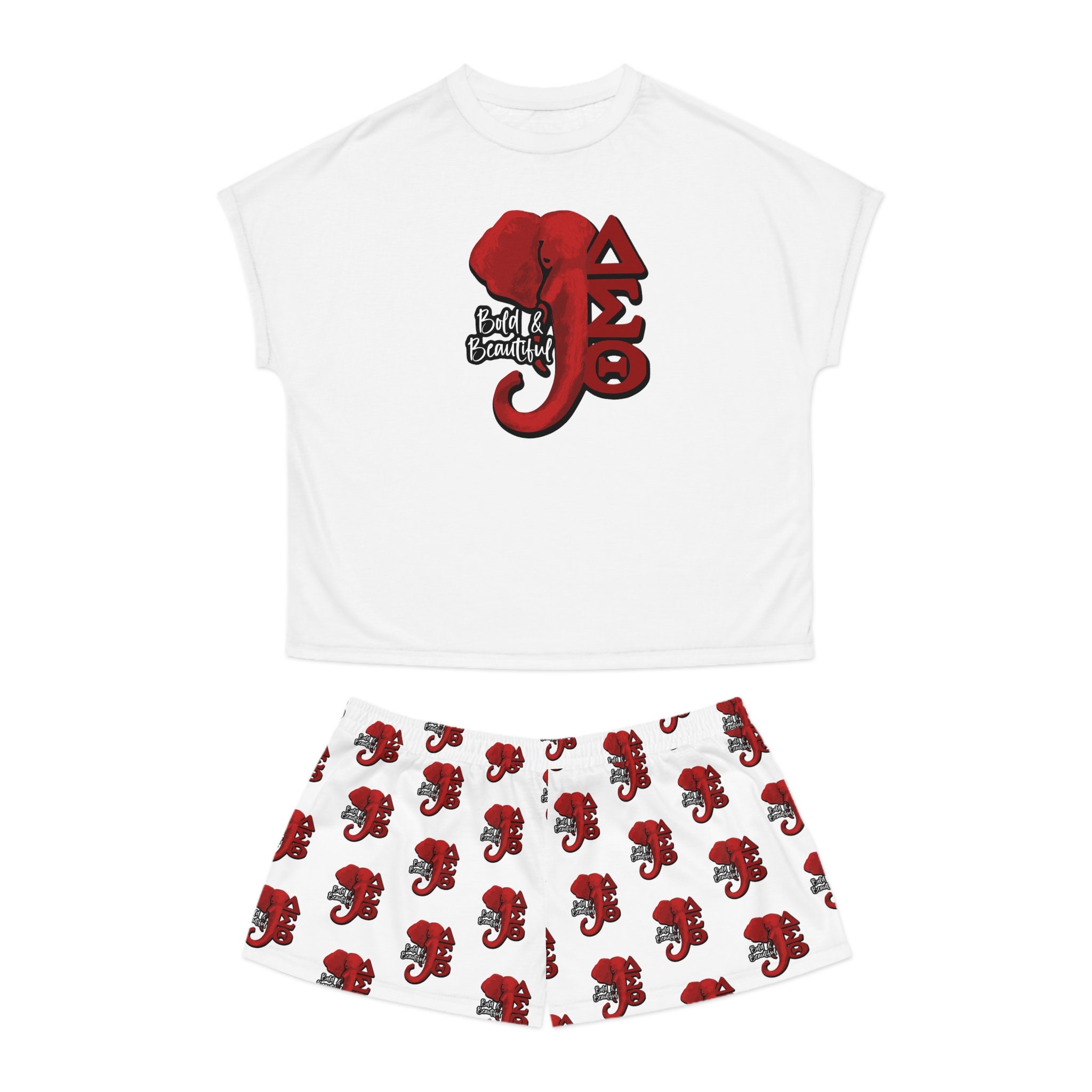 Delta Sigma Theta Short Pajama Set Comfy Lounge Sorority Sleepwear