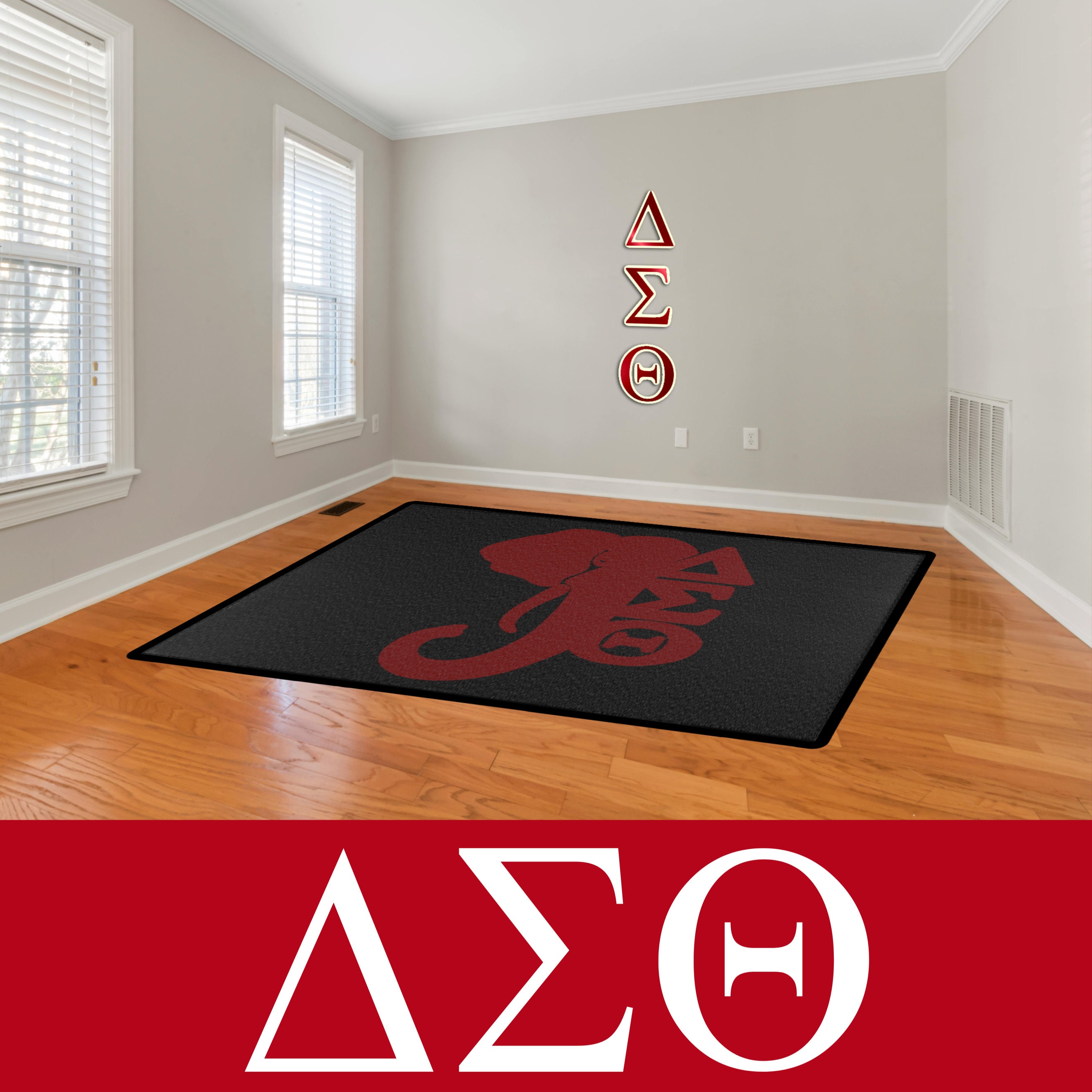 Delta Sigma Theta Area Rugs Living Room and Dining Room Decorations for ...