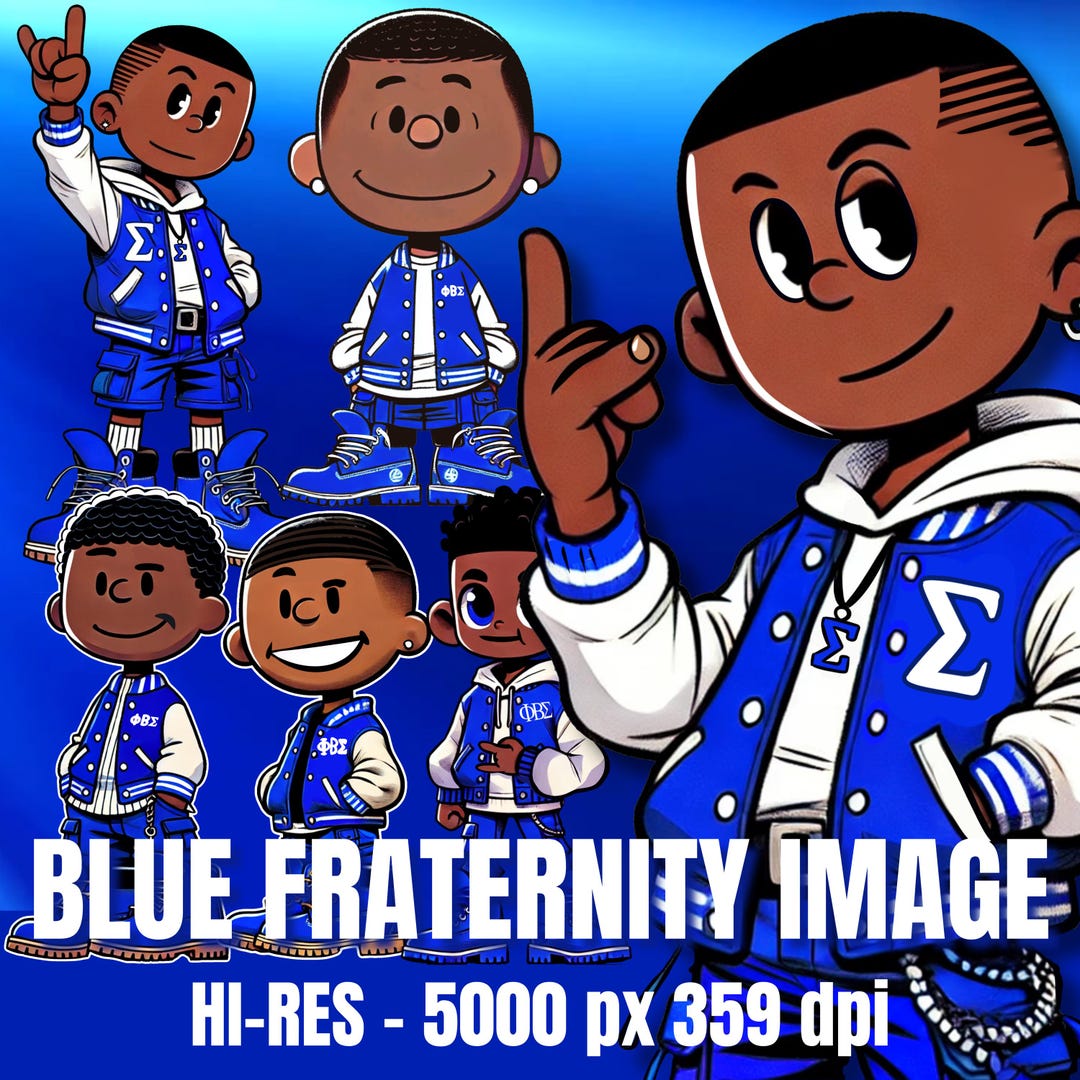 Royal Blue Fraternity PNG Clipart Bundle: Greek Merch Designs (instant ...