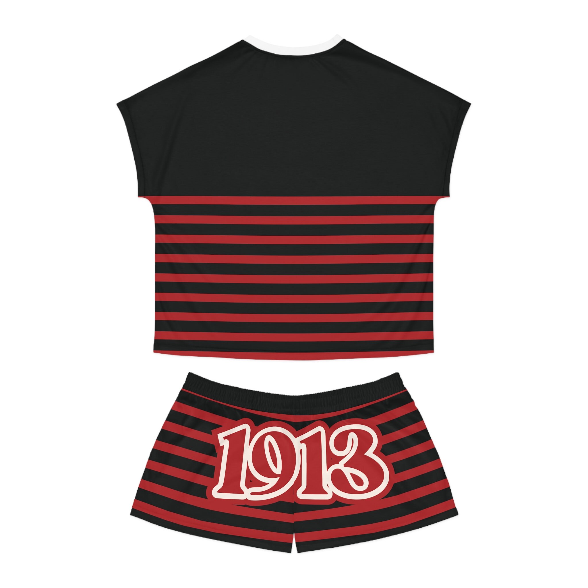 Delta Short Pajama Set Comfy Lounge Sorority Sleepwear Greek Letters