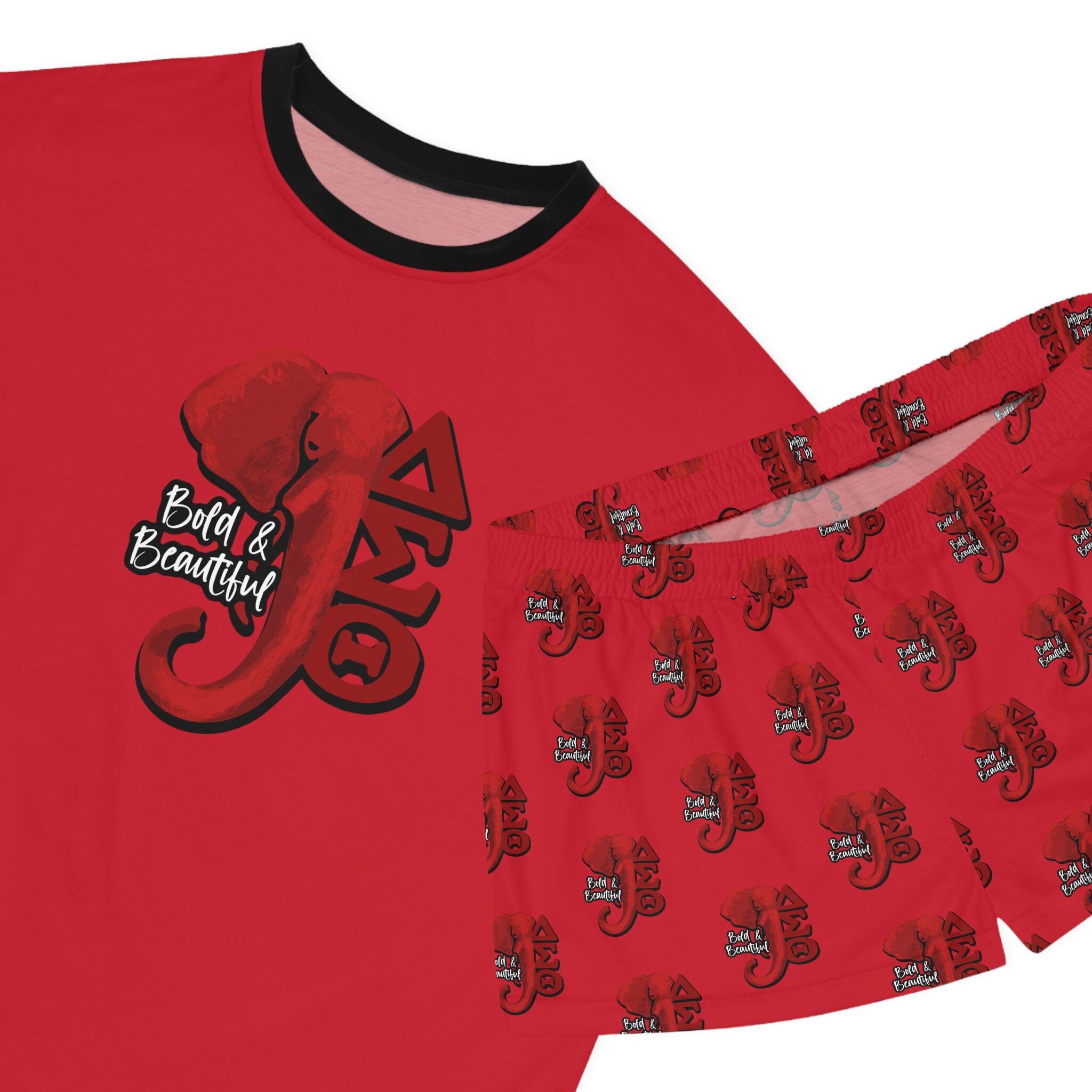 Delta Sigma Theta Short Pajama Set Comfy Lounge Sorority Sleepwear