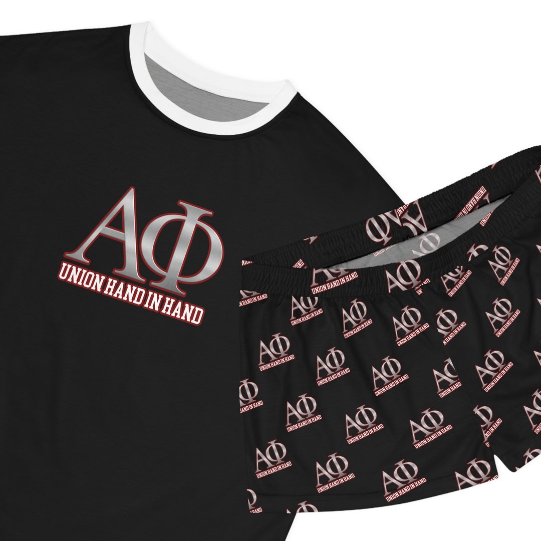 Alpha Phi Themed Pajama Set Custom Greek Letters Apparel for Big Little ...