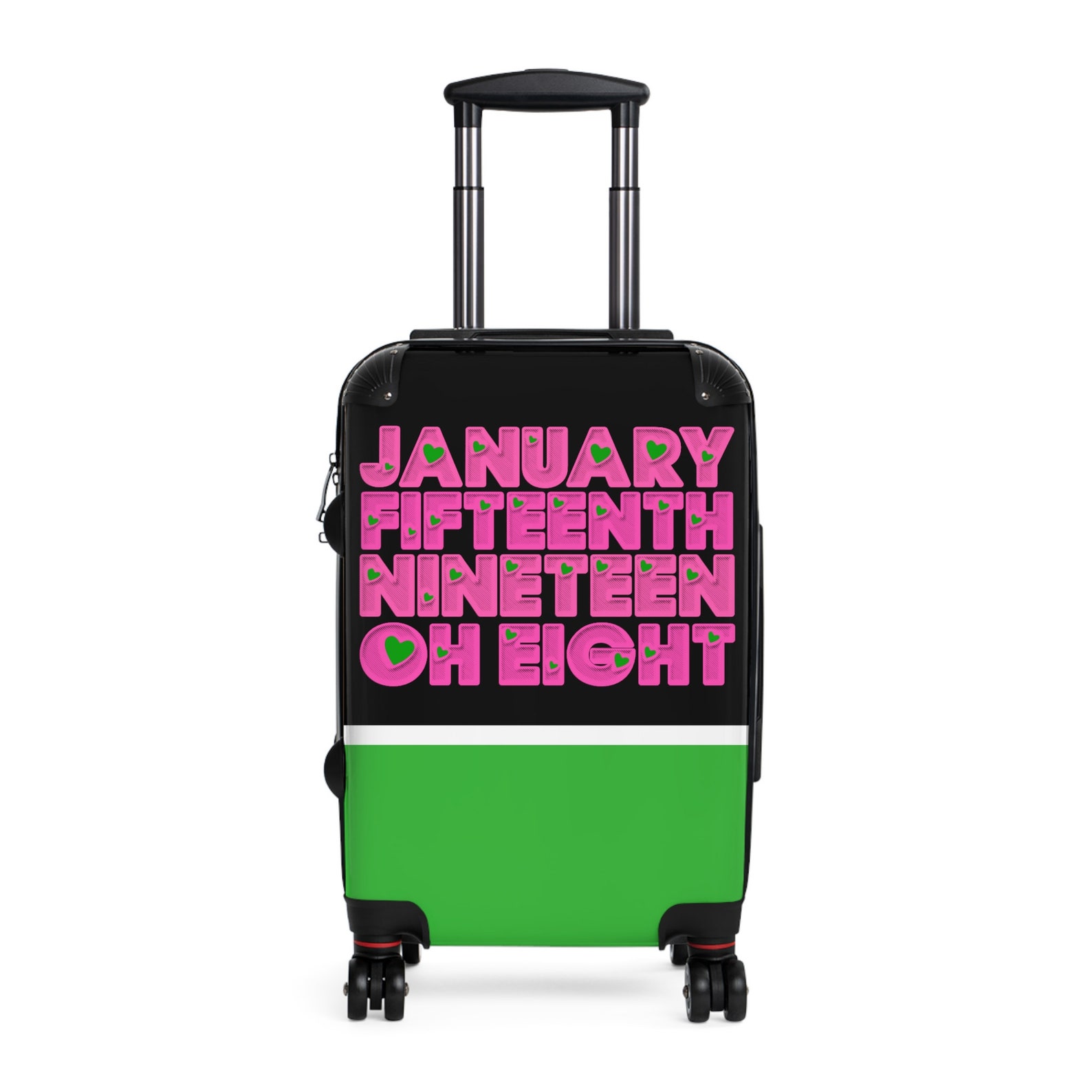 Cute Alpha Kappa Sorority Suitcase AKA Pink and Green Traveling Soror ...