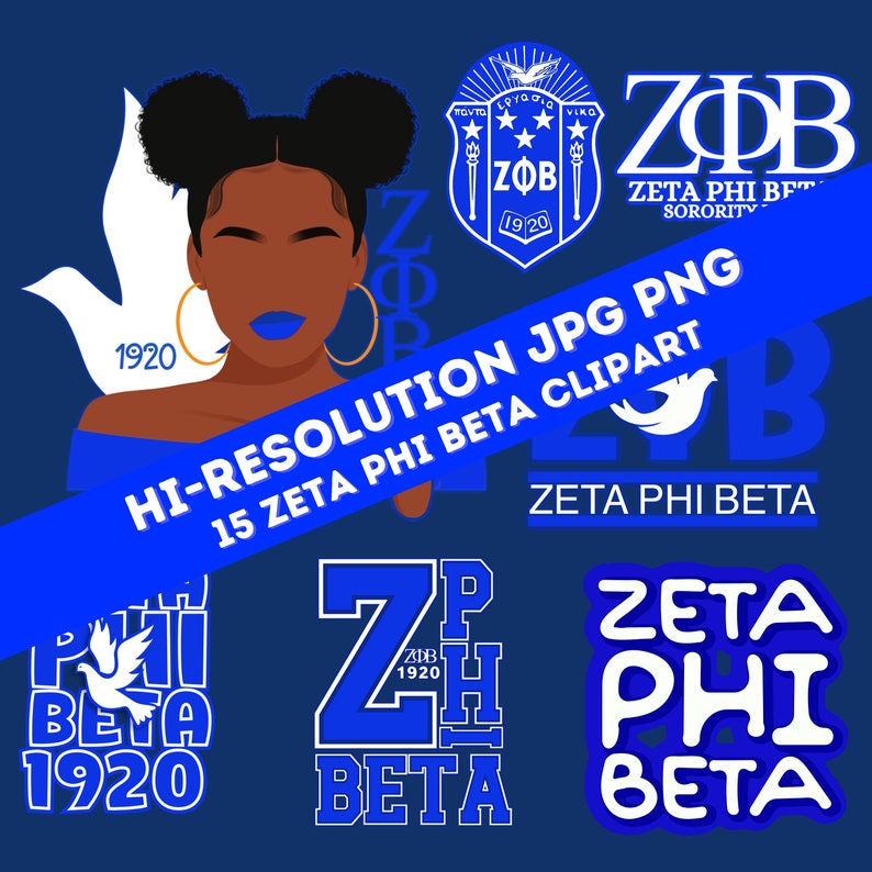 Zeta Phi Beta Sorority SVG PNG JPG 15 Original Files of Zeta Greek ...