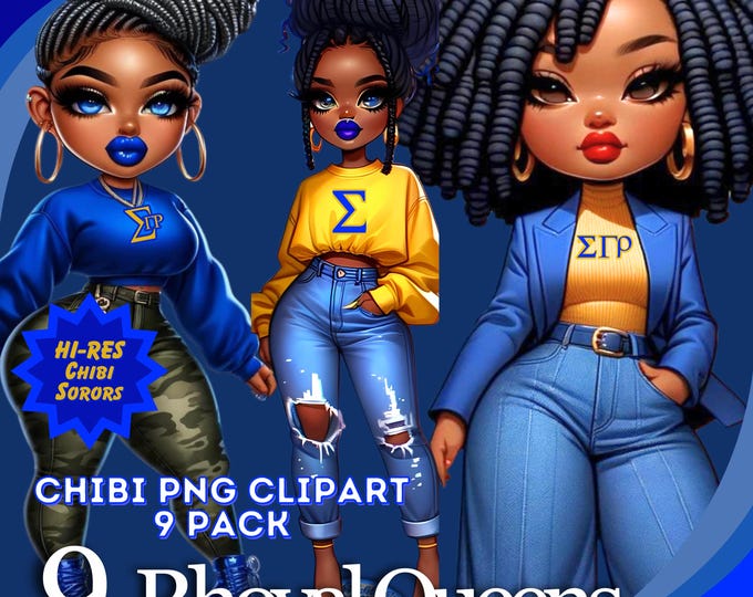 Sigma Gamma Rho SVG, HBCU, SGR, Woman Silhouette, Yellow and Blue Svg ...