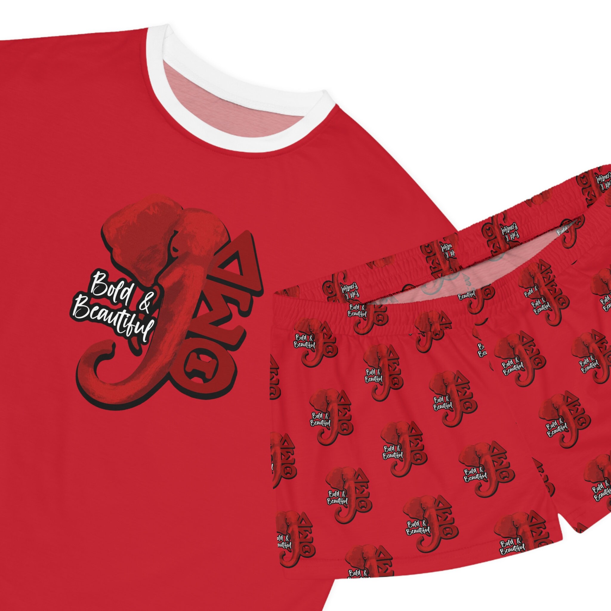 Delta Sigma Theta Short Pajama Set Comfy Lounge Sorority Sleepwear
