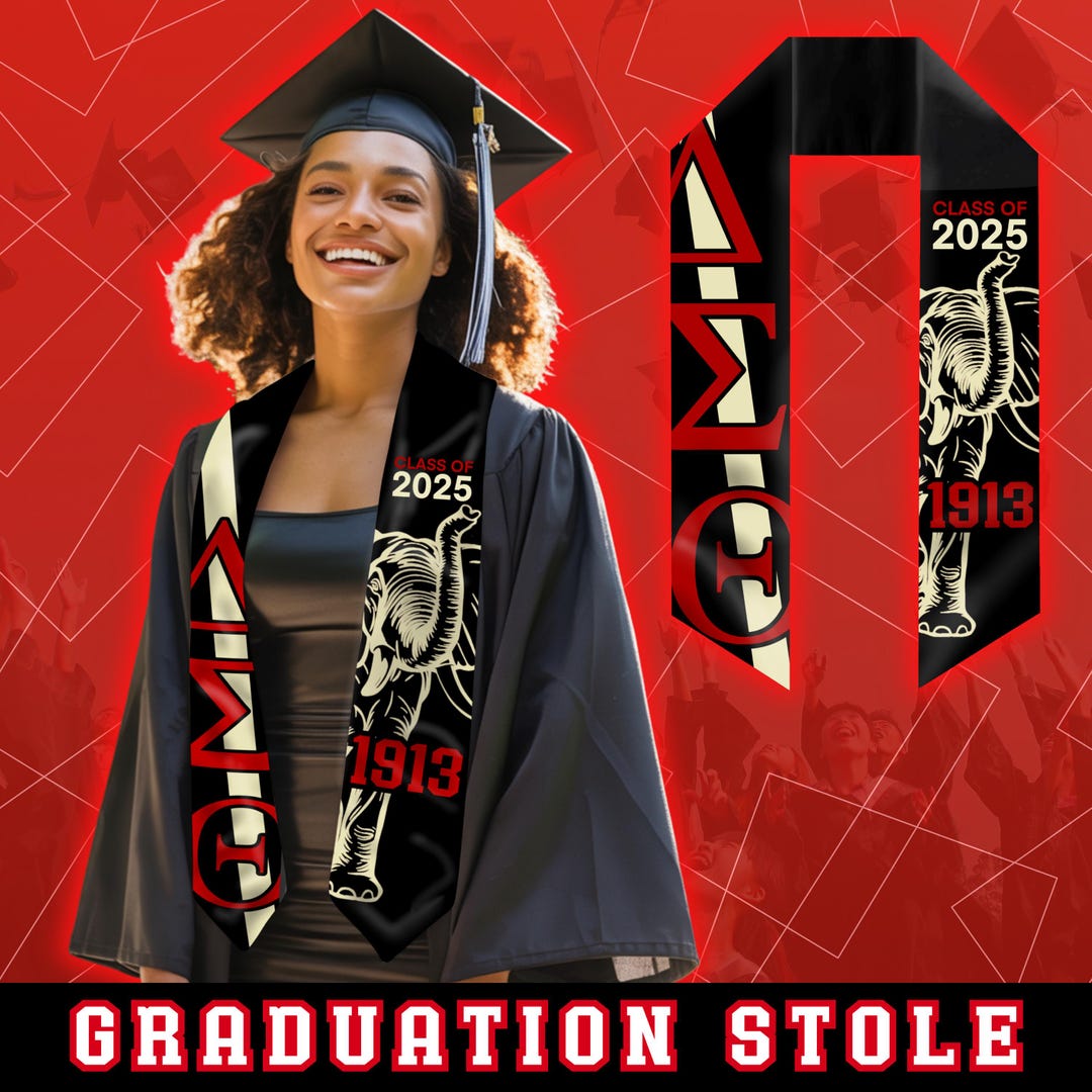 Diva Graduation Stole 2025 - Sorority College Grad Gift - 1913 Elephant ...