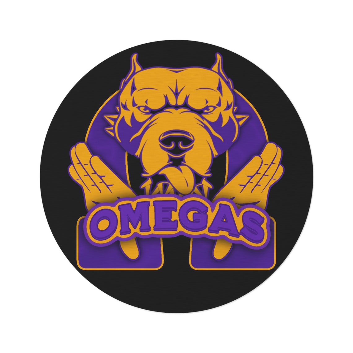 Que Dogs Area Rug Omega Dog Fraternity Dorm Decor Royal Purple and Gold ...