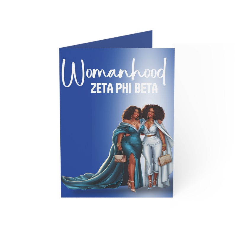 Zeta Phi Beta Blank Greeting Cards Customized Designs, 10-50pcs, Horizontal & Vertical Options ...