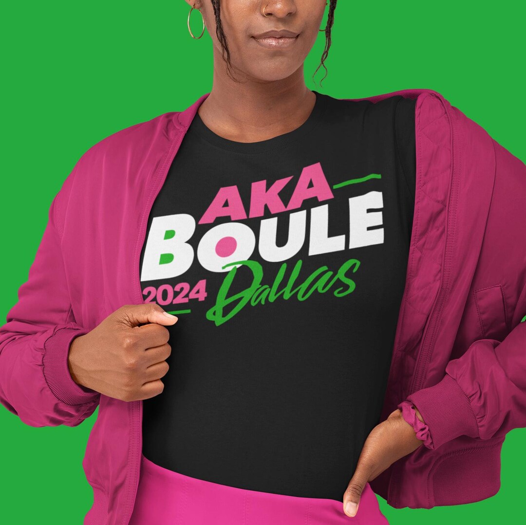 The New AKA Dallas Texas Boule 2024 Sorority T-shirt Green Pink ...