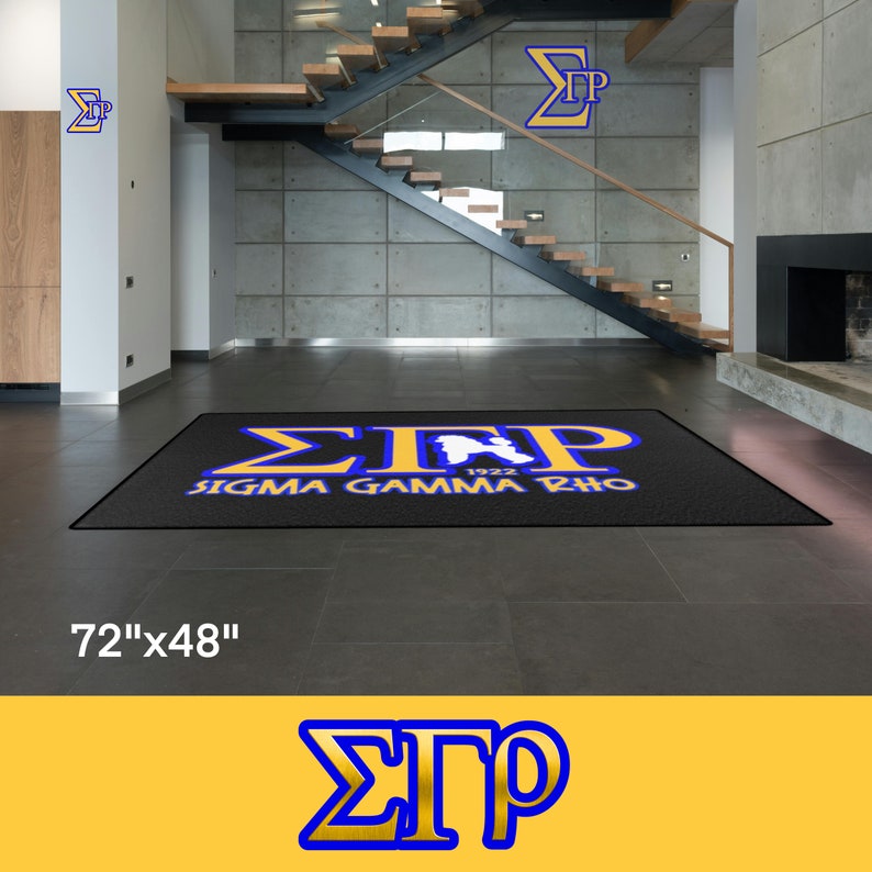 Sgrho Area Rug Multiple Size, Customized Greek Letters Design for ...