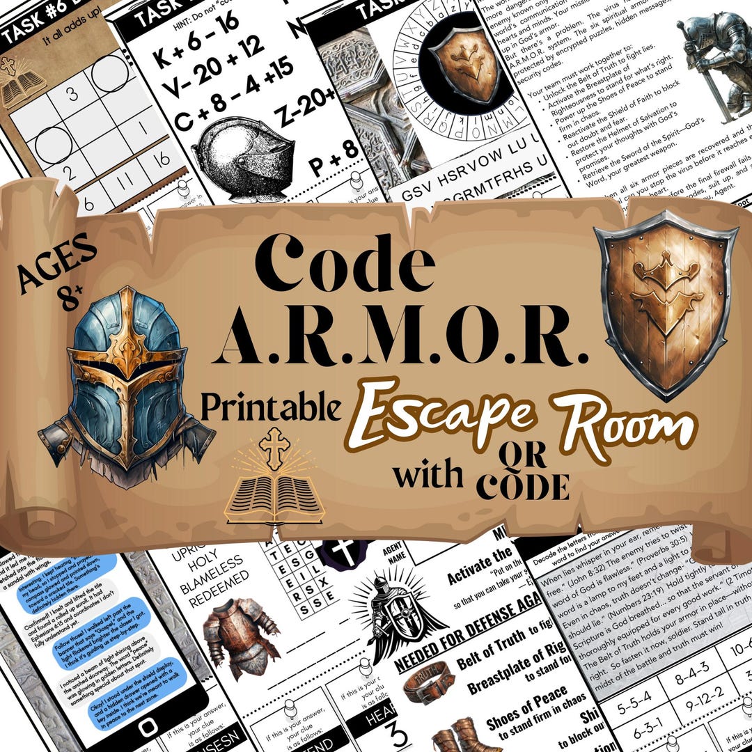 Bible Escape Room Armor of God Game Christian Family Game Night ...