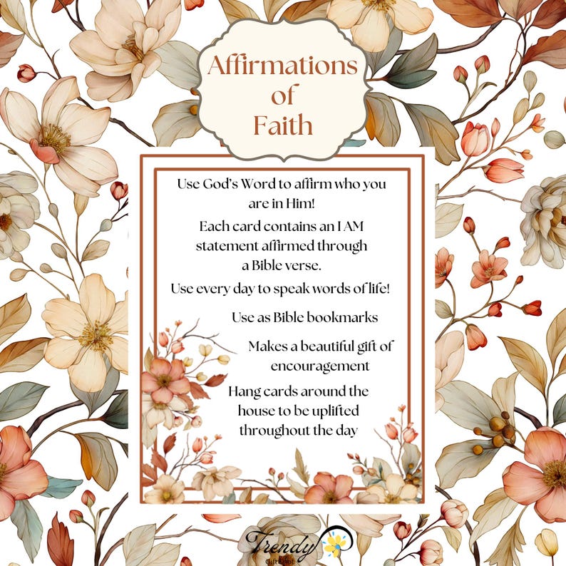Personalized Scripture Cards Faith Affirmations Identity in Christ ...