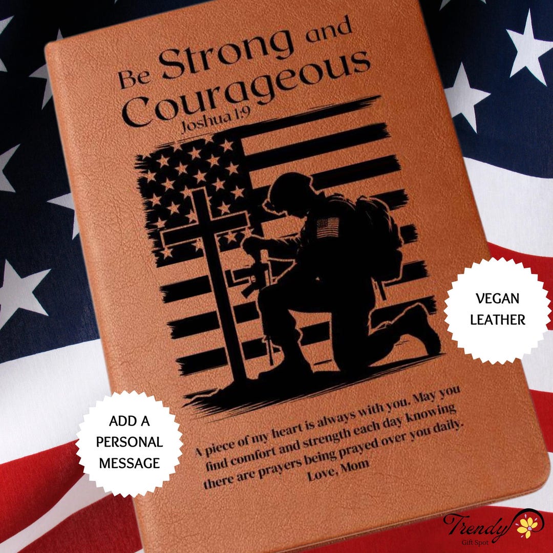 Deployment Gift for Him Army Leather Notebook Men Military Gift for ...