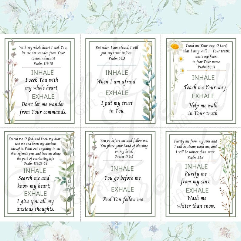 Personalized Breath Prayer Scripture Cards Personalized Printable ...