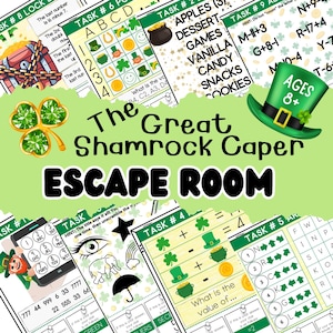 St. Patrick's Day Escape Room Kit for Kids (printable), Leprechaun Game ...